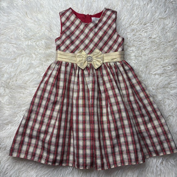 Rare Editions | Dresses | Rare Editions Red Plaid Fit And Flare Dress ...